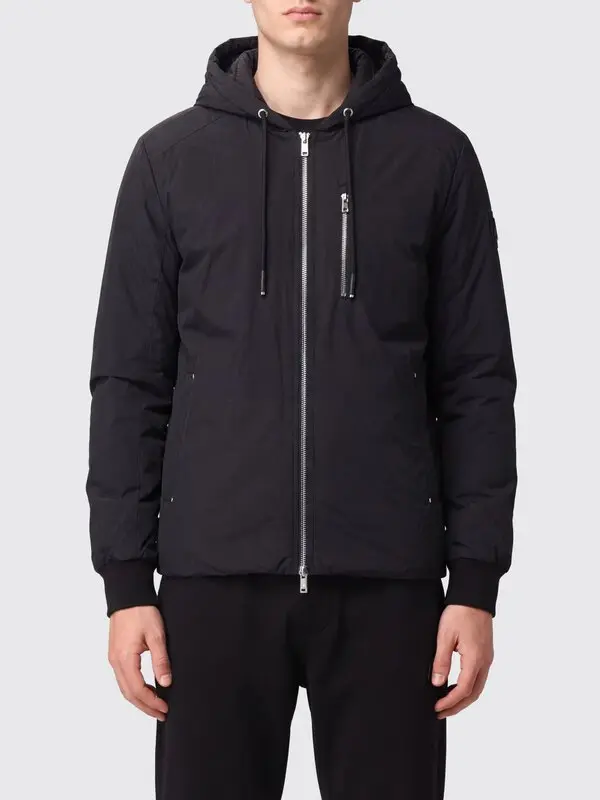 Moose Knuckles Hooded Zip-up Jacket - Black