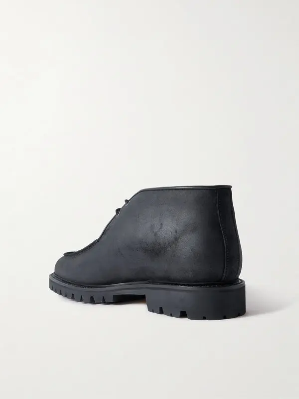 MAJORDOME M69 Waxed-suede Chukka Boots