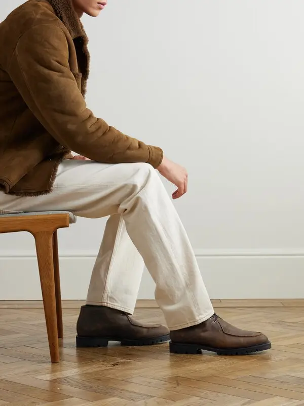 MAJORDOME M69 Waxed-suede Chukka Boots