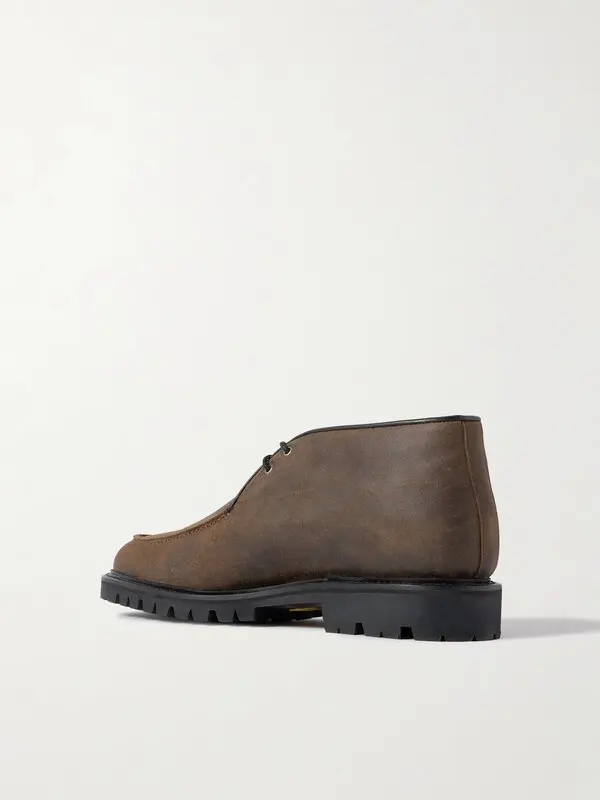 MAJORDOME M69 Waxed-suede Chukka Boots