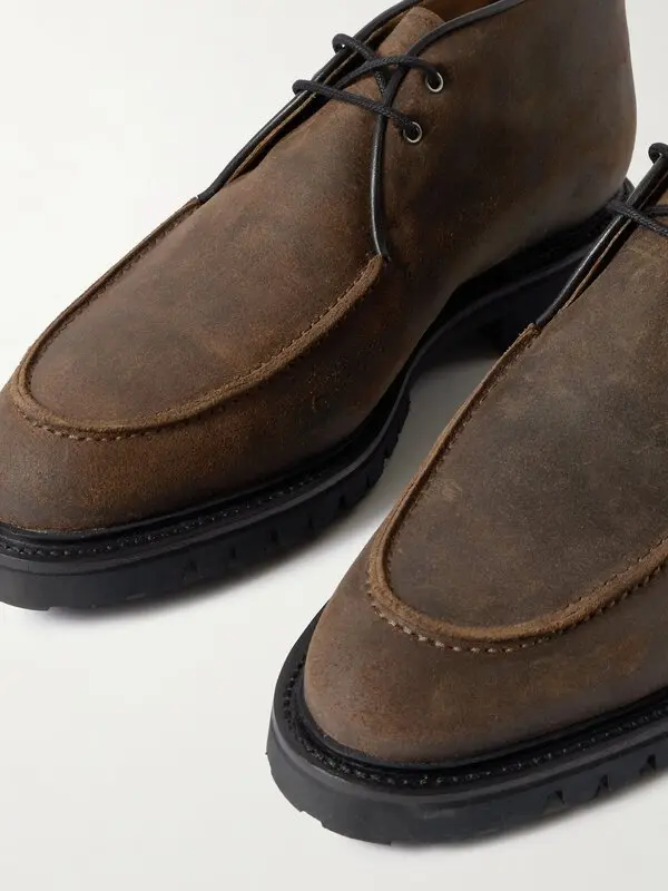 MAJORDOME M69 Waxed-suede Chukka Boots