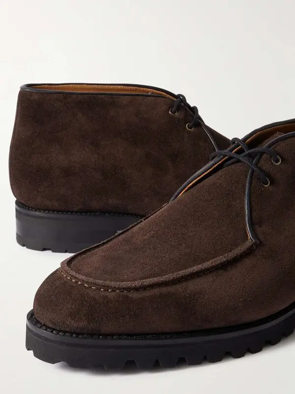 MAJORDOME Nubuck Chukka Boots - Dark Brown