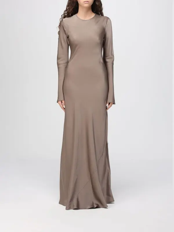 SEMICOUTURE Long Sleeve Dress - Beige