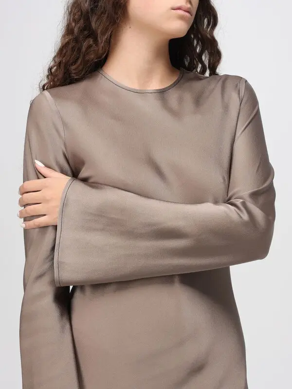 SEMICOUTURE Long Sleeve Dress - Beige