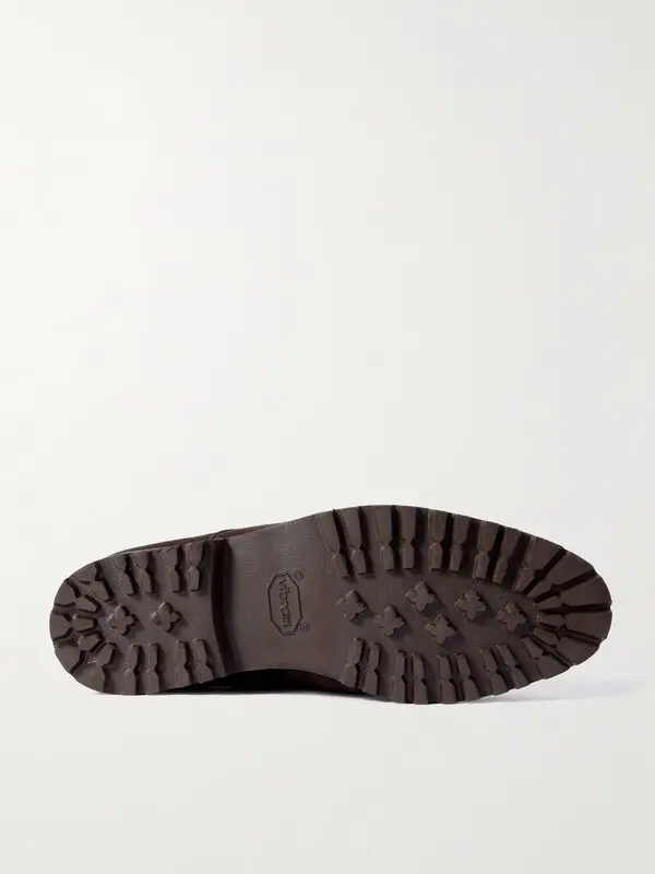 MAJORDOME M32 Split-toe Suede Derby Shoes