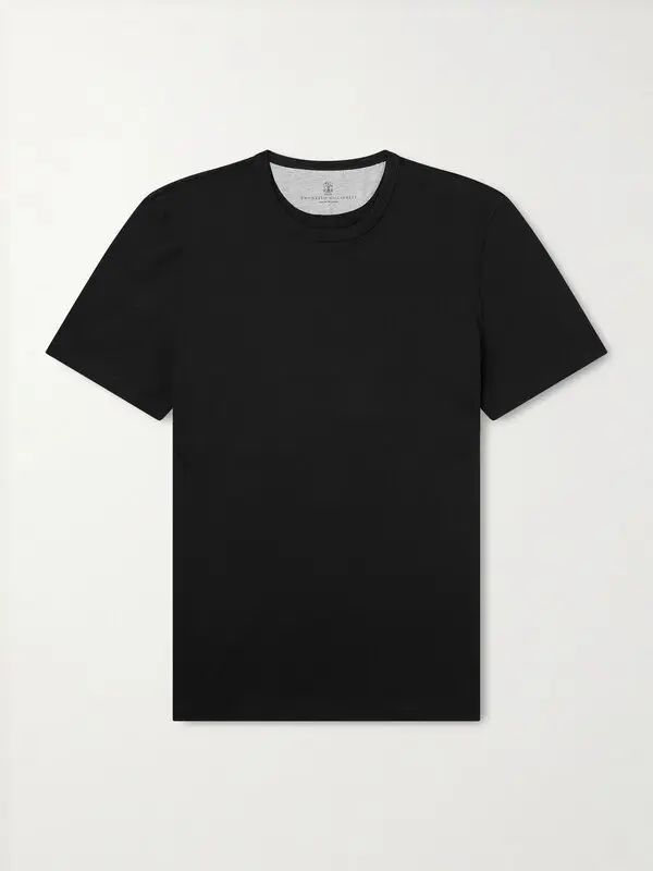 Brunello Cucinelli Ribbed Jersey T-shirt