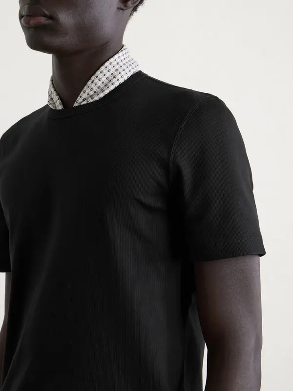 Brunello Cucinelli Ribbed Jersey T-shirt