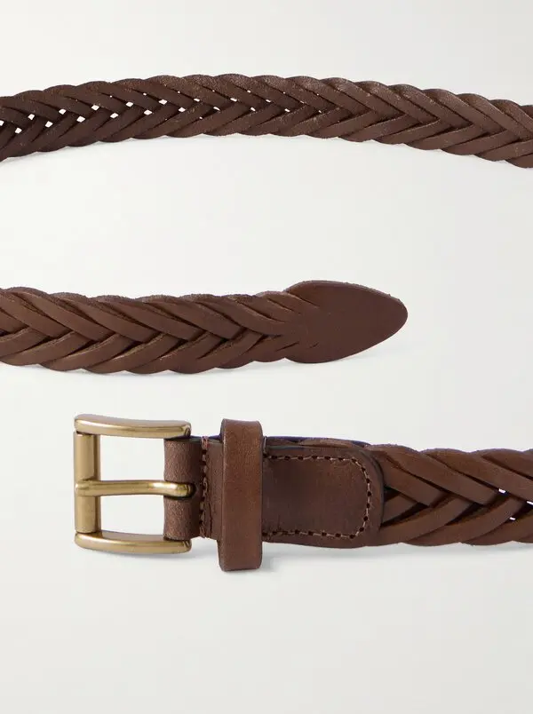 Anderson's 2.5cm Woven Leather Belt