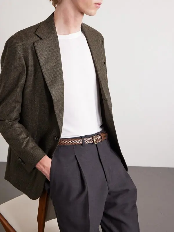 Anderson's 2.5cm Woven Leather Belt