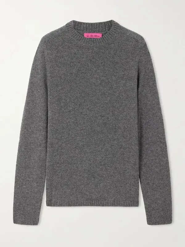 THE ELDER STATESMAN Laurel Cashmere Sweater - Gray