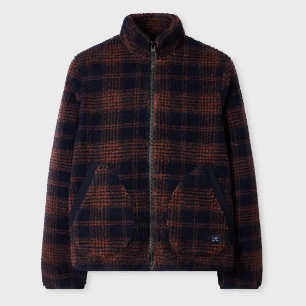 Paul Smith Checked Zip Fleece Jacket