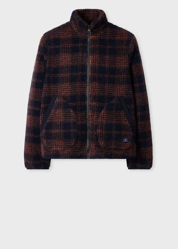 Paul Smith Checked Zip Fleece Jacket