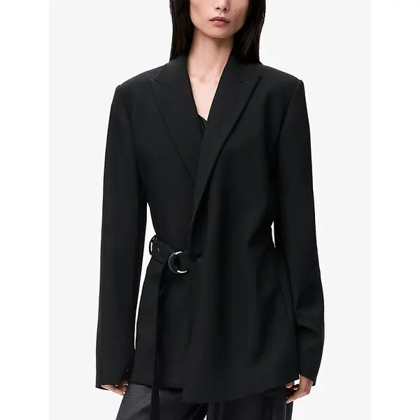 Loewe Peak-lapel Wool-blend Jacket - Black