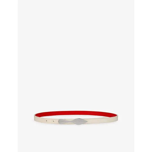 CHRISTIAN LOUBOUTIN Bettina Leather Belt - Suzuran/loubi/silver