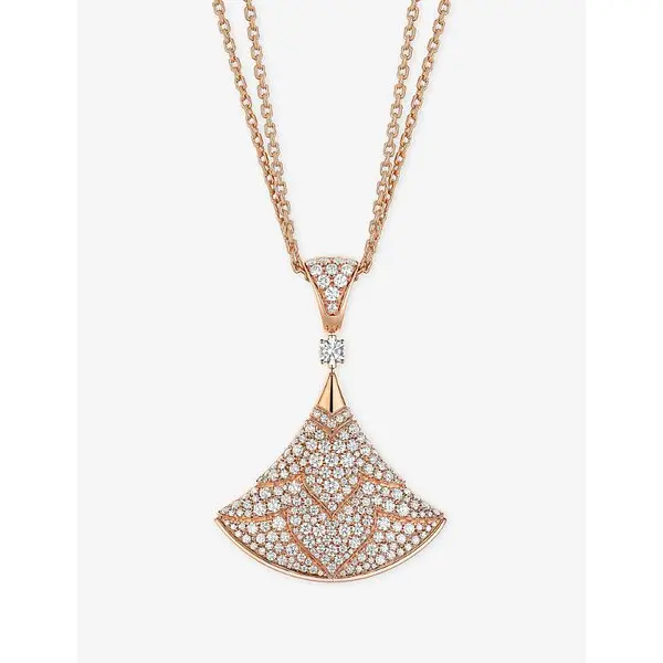 BVLGARI Divas' Dream 18ct Rose-gold And Diamond Necklace - Rose Gold