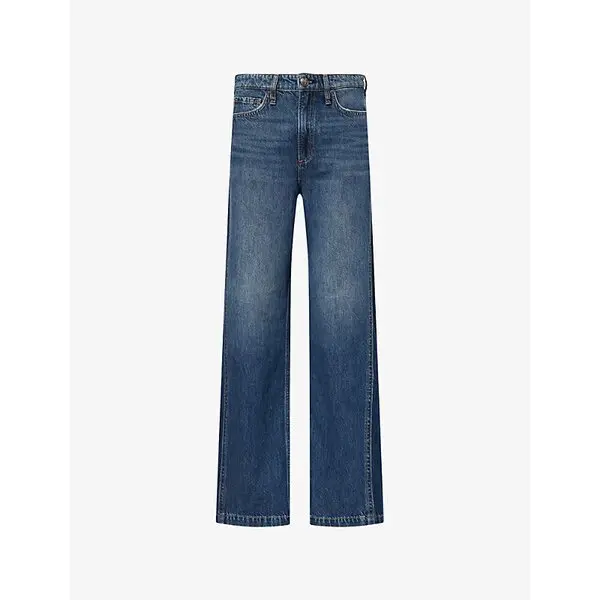 Rag & Bone Logan Spliced Wide-leg Denim Jeans