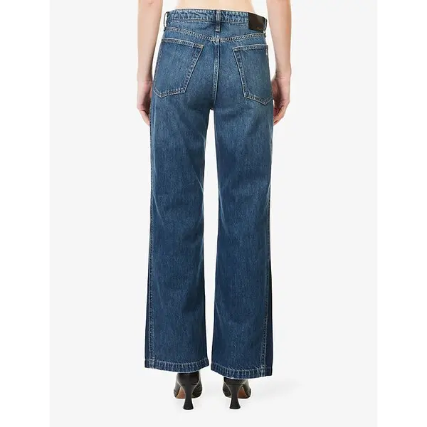 Rag & Bone Logan Spliced Wide-leg Denim Jeans