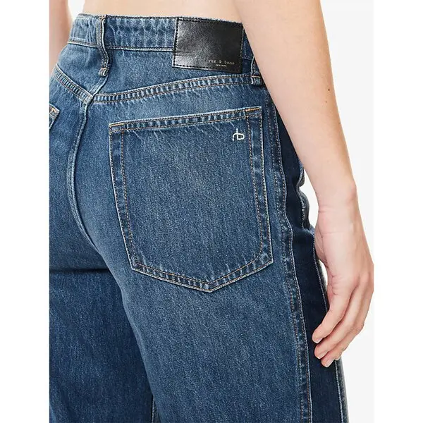 Rag & Bone Logan Spliced Wide-leg Denim Jeans