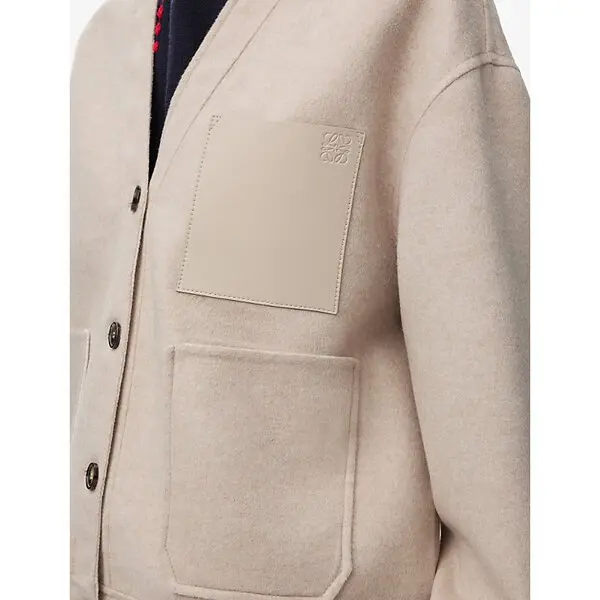 Loewe V-neck Wool-cashmere Blend Cardigan