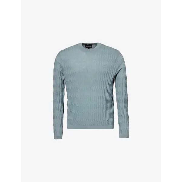 Emporio Armani Embossed Wool Jumper