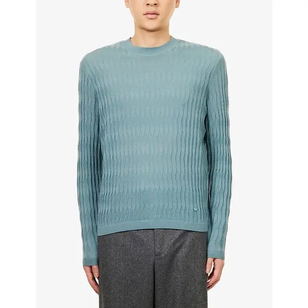 Emporio Armani Embossed Wool Jumper