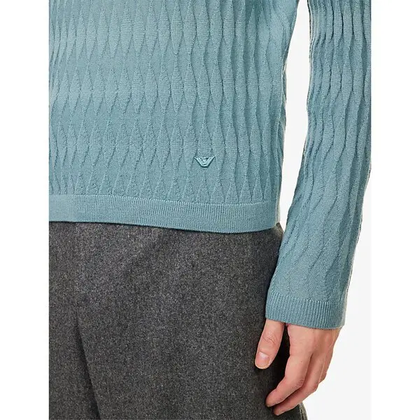 Emporio Armani Embossed Wool Jumper