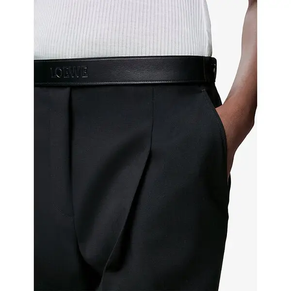Loewe Pleated Straight-leg Wool Trousers