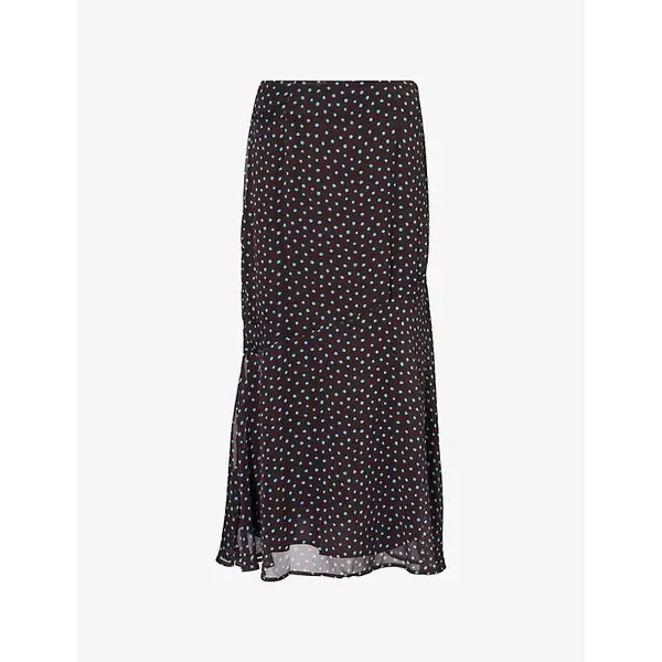 AMY LYNN Chiffon Polka Dot Maxi Skirt