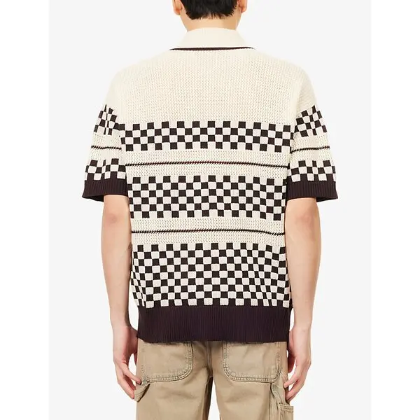 Amiri Checkered Short-sleeves Wool-blend Shirt