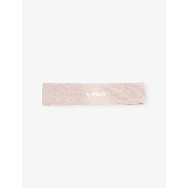Monday Swimwear Embroidered-logo Double-layer Stretch-jersey Headband - Heather Mauve