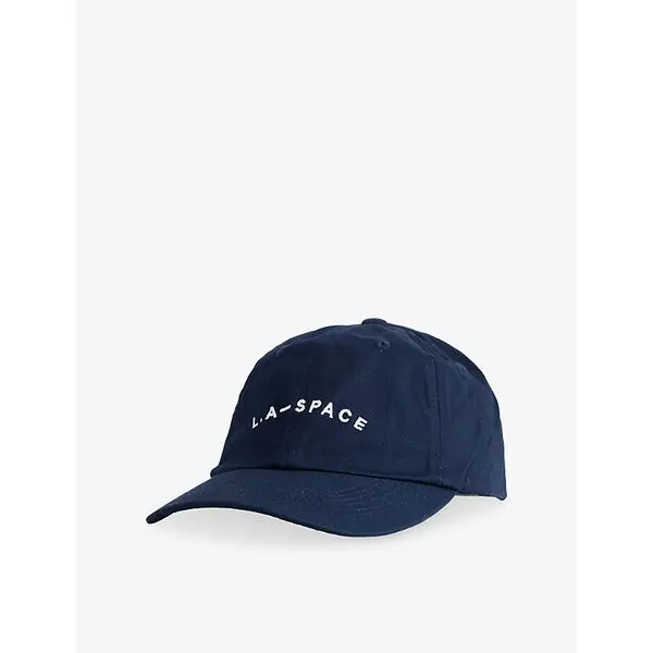 L.A-SPACE Embroidered Cotton Baseball Cap - Navy
