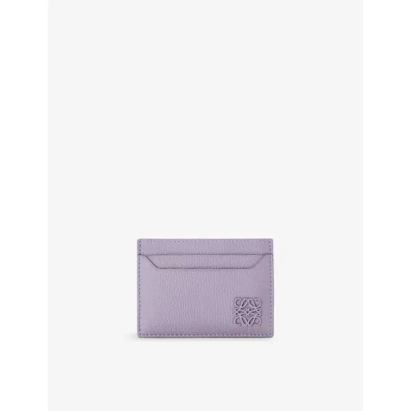 Loewe Anagram Leather Card Holder - Dirty Mauve