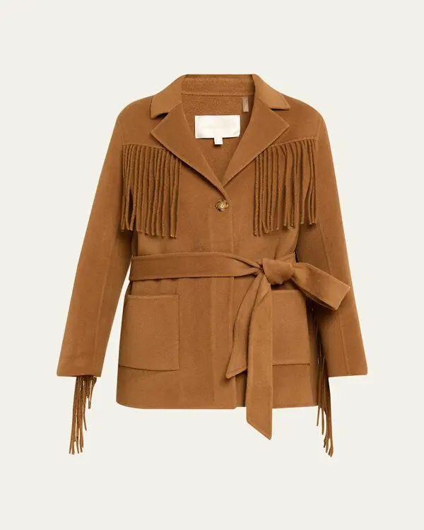 LoveShackFancy Maebella Fringe-trim Jacket