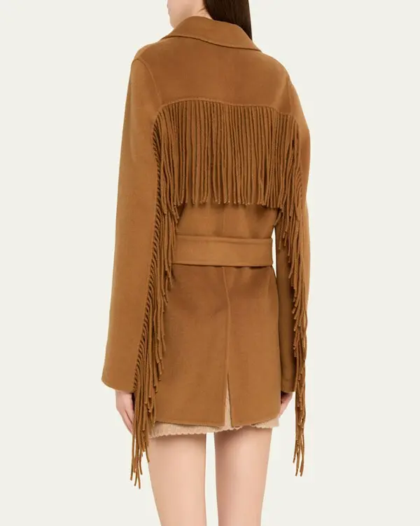LoveShackFancy Maebella Fringe-trim Jacket