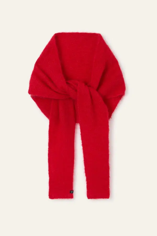 Ba&sh Swann Wool Blend Scarf - Red