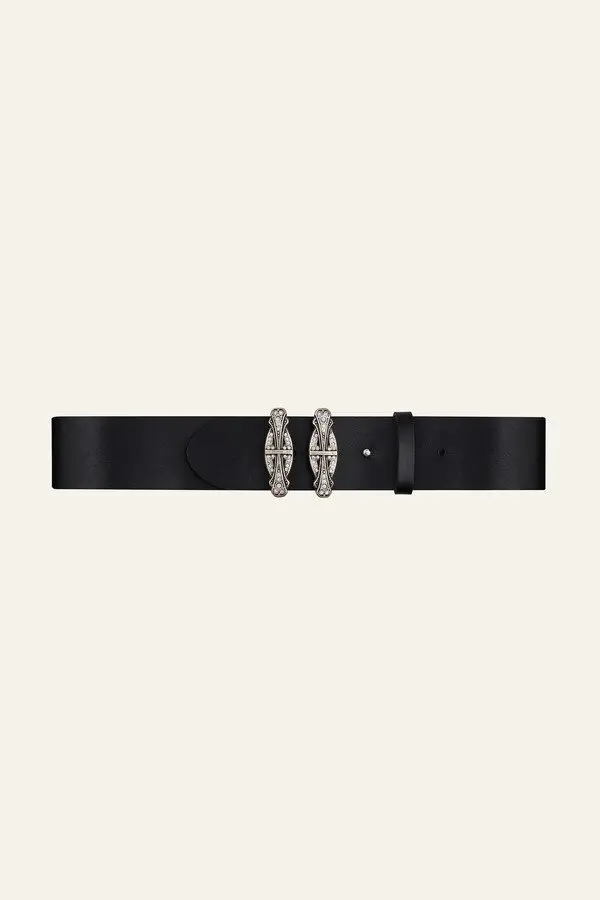 Ba&sh Bryne Leather Belt - Black