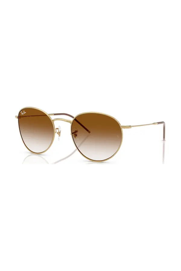Ray-ban Round Reverse Sunglasses - Gold