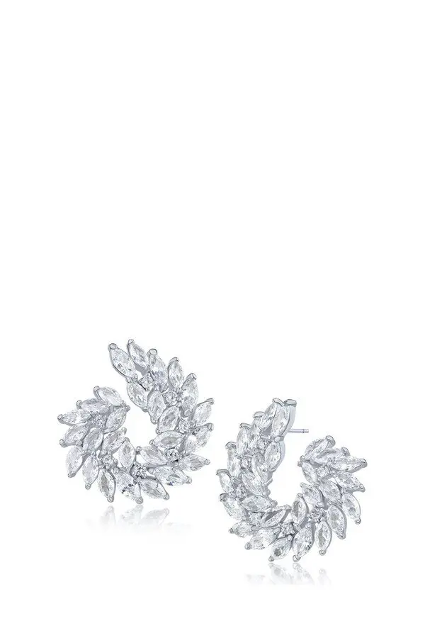 KENNETH JAY LANE Marquise Swirl Earrings - Natural