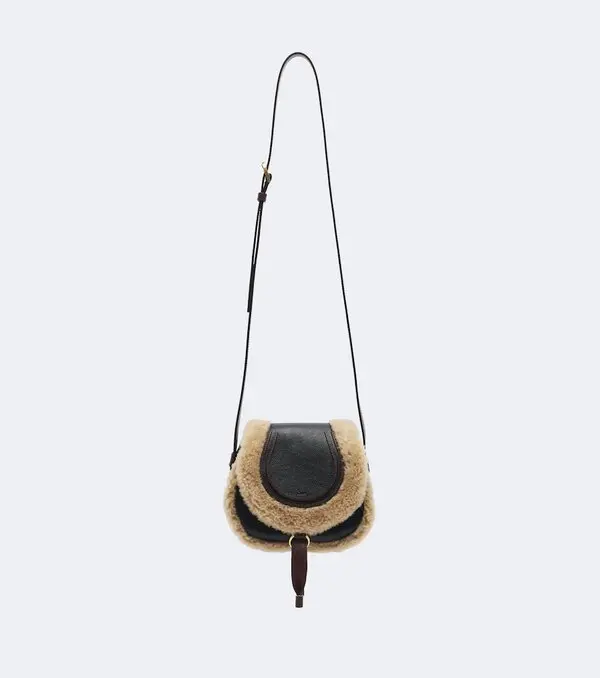 Chloé Marcie Leather Cross Body Bag - Black