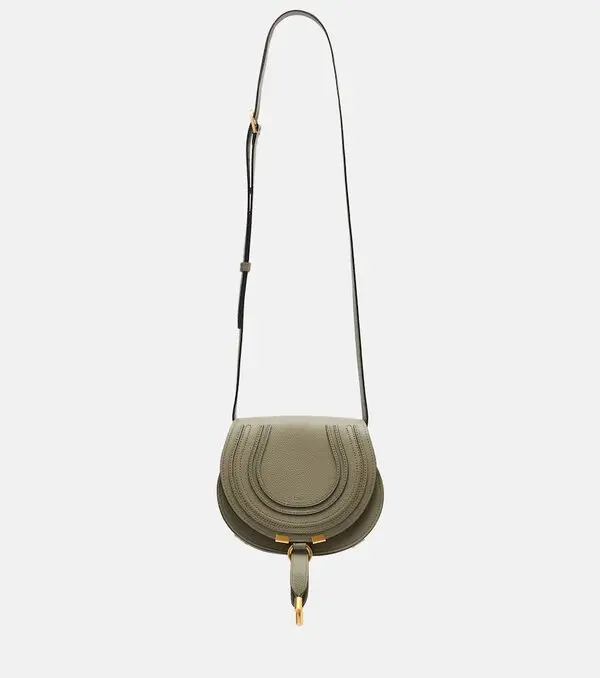 Chloé Marcie Small Leather Crossbody Bag - Green