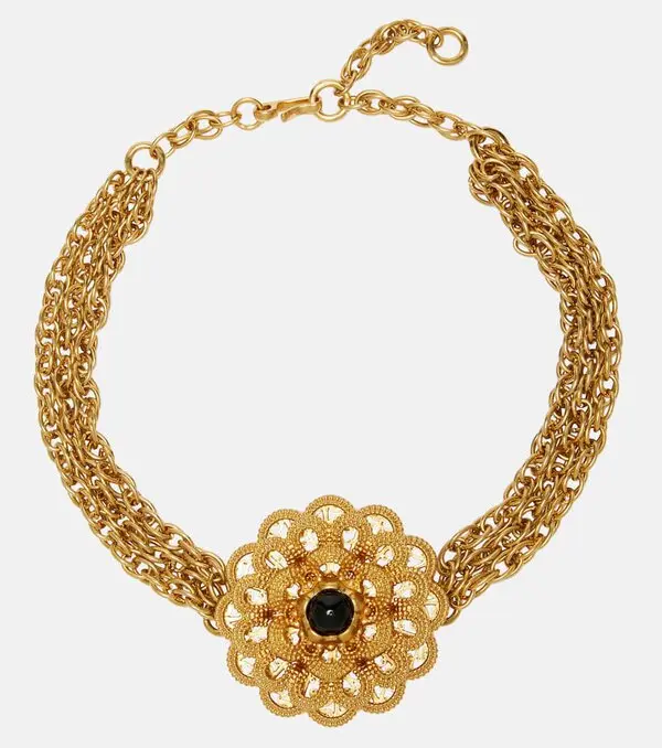 Chloé Embellished Necklace - Gold