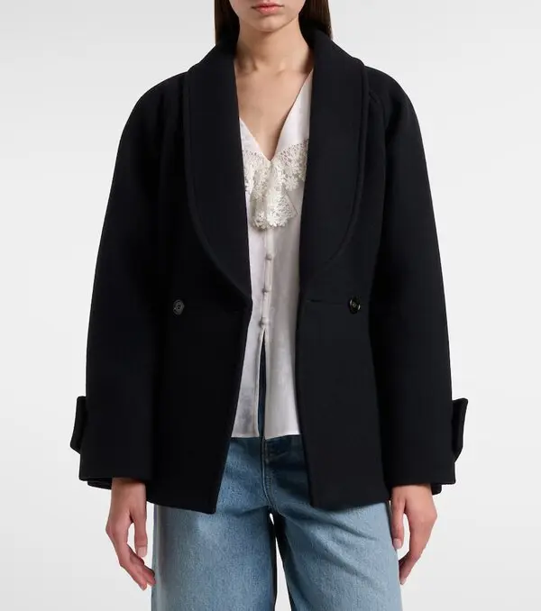 Chloé Peplum Wool-blend Coat