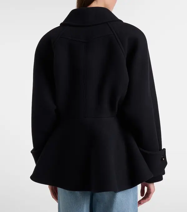 Chloé Peplum Wool-blend Coat