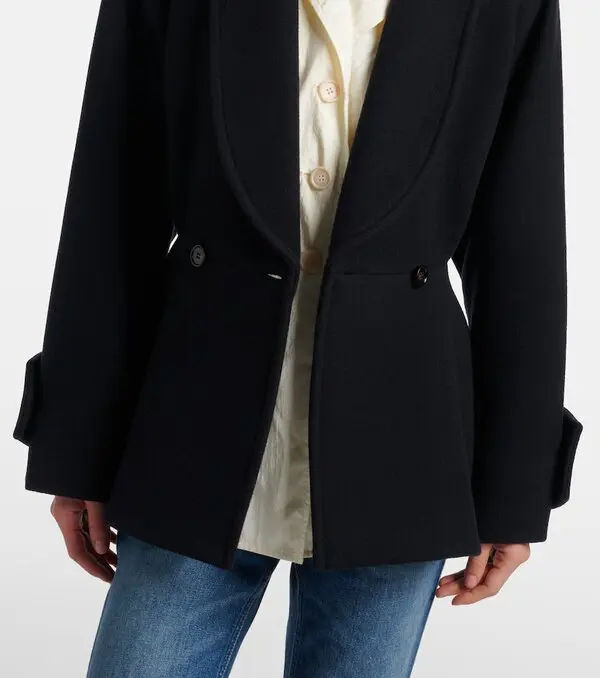 Chloé Peplum Wool-blend Coat