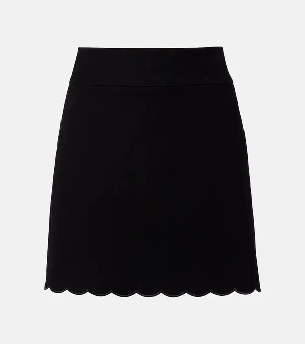 Chloé High-rise Cotton Miniskirt - Black