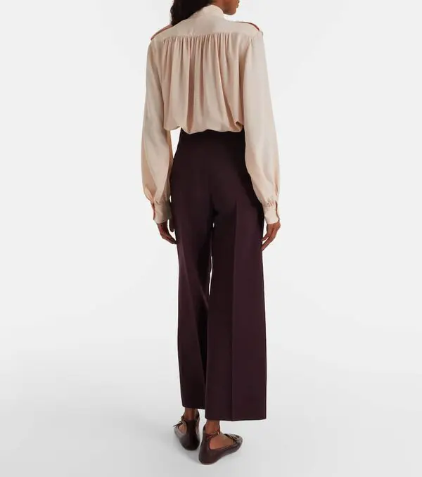 Chloé High-rise Virgin Wool Wide-leg Pants