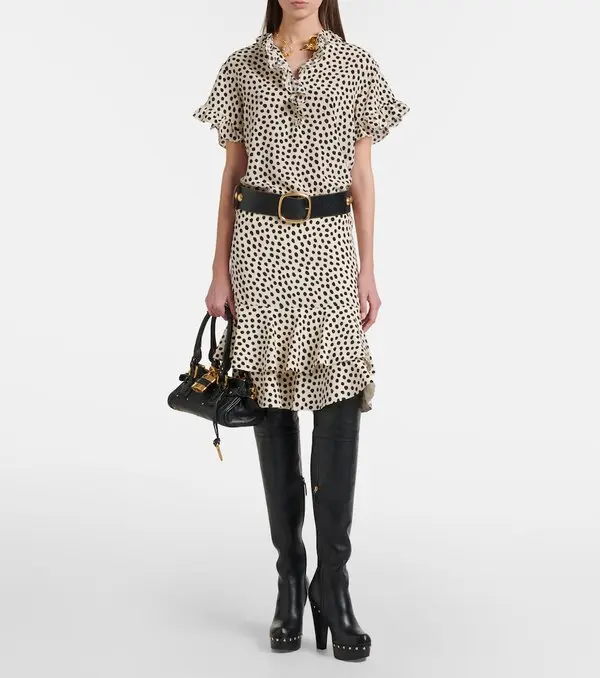 Chloé Lola Studded Leather Over-the-knee Boots - Black
