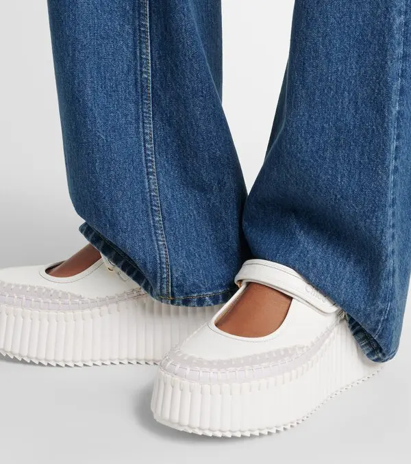 Chloé Nama Platform Sneakers - White