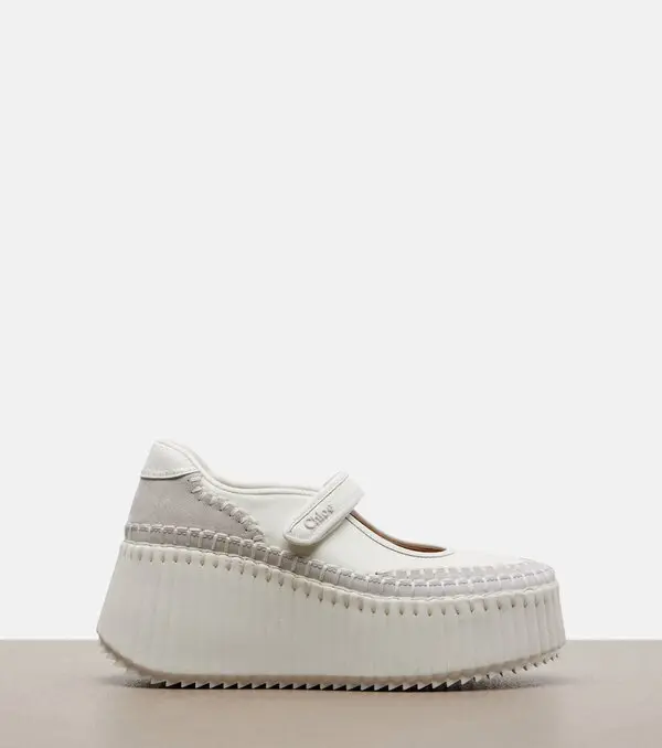 Chloé Nama Platform Sneakers - White