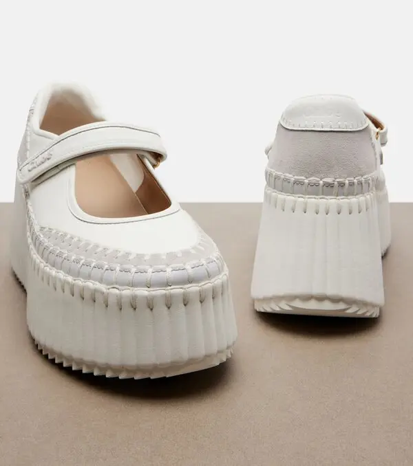 Chloé Nama Platform Sneakers - White